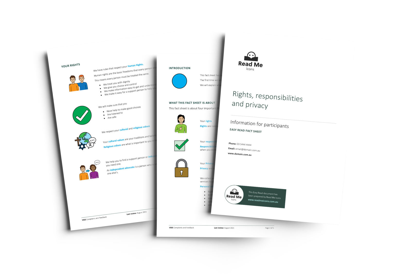 Read Me Icons - Instant Download Easy Read Accessible Icons